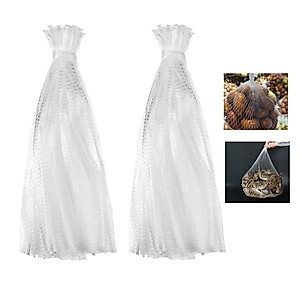 100 pieces nylon mesh net bags reusable mesh bags, Seafood Boiling Bags,Fruit and Vegetable Produce Packaging Net,24 Inch