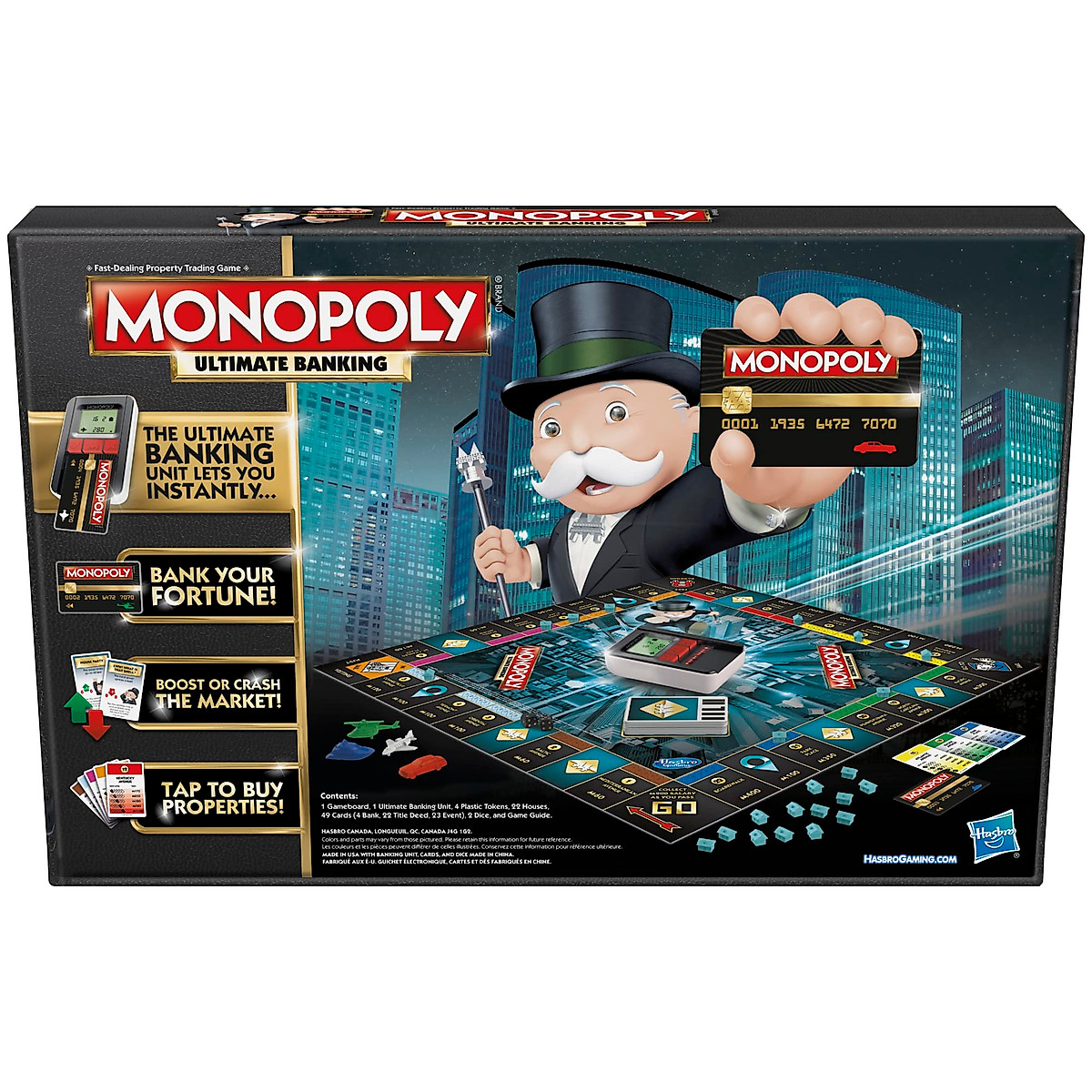 Hasbro Gaming Monopoly Ultimate Banking Edition Board Game for Families and Kids Ages 8 and Up, Electronic Banking Unit (Amazon Exclusive)