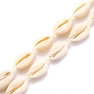 CENAPOG Cowrie Shell Choker Necklace for Women Puka Shell Necklace Corded Seashell Necklace Hawaiian Beach Jewelry