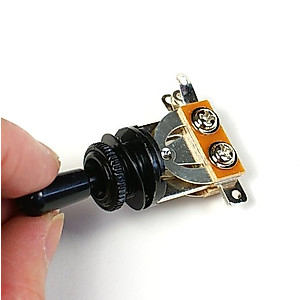 (D46) 3 Way Toggle Switch Pickup Selector Black for Electric Guitar