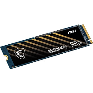 MSI SPATIUM M390 NVMe M.2 500GB Internal Gaming SSD PCIe Gen3 up to 3300MB/s 3D NAND Up to 1200 TBW