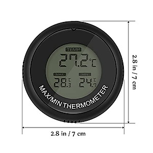 Aquarium Digital Thermometer, 2pcs LCD Display for Fish Tank, High Accurate Aquarium/Pond/Reptile Turtles Habitats