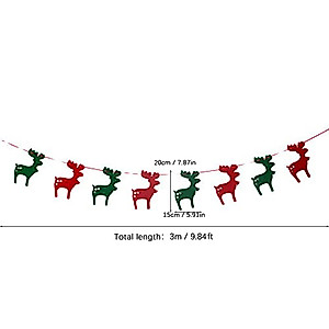 TODOZO Christmas Wall Decor Banner Hanging Bunting Garland Banner Decoration Supplies Wall Banner Hanger (A, One Size)