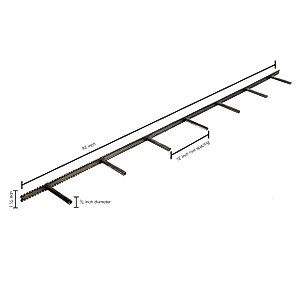 Heavy Duty Floating Shelf Bracket - 1 1/4 backplate - 9 sizes - 3/4 Rod Diameter - 4, 6, and 9 inch rod length