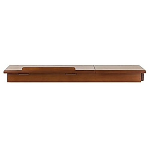 Winsome Anderson, Flip Top with Drawer, Foldable Legs Lap Desk, Teak, 25.37x13.78x8.06