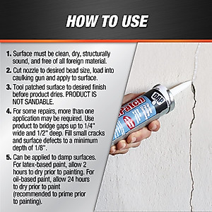 Dap 12276 Elastomeric Patch and Caulking Compound, 10.1-Ounce , White