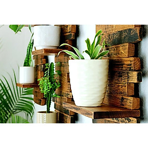 VOFMK Set of Two Whiskey Barrel Plant Shelving (Small Single x2)