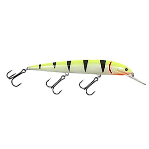 Rumble B Crankbait, Lemon Tiger, 3/8 Oz, Dives 10-14 Feet for Bass, Walleye, Trout, and Pike