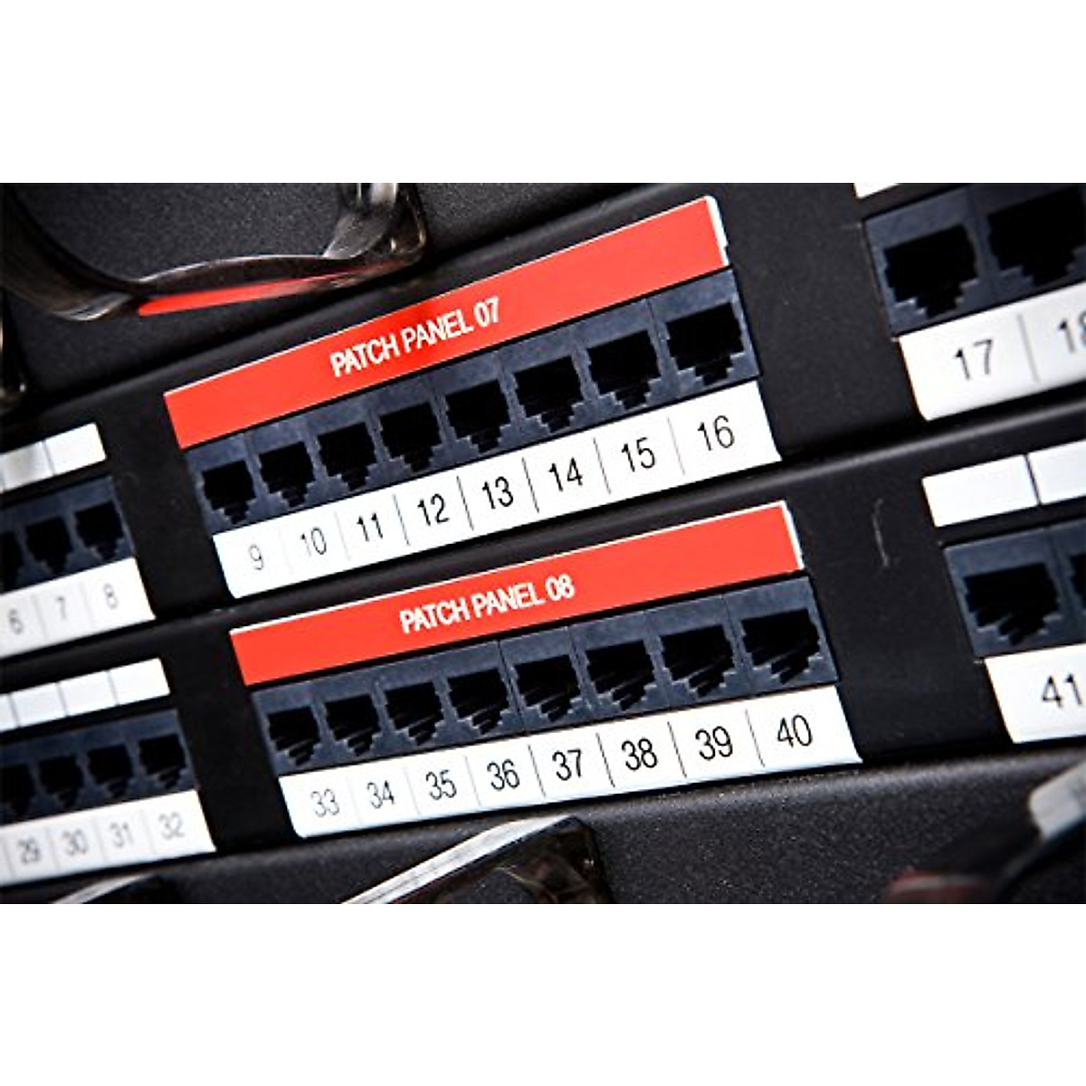 NEOUZA 5PK Compatible for Brother P-Touch Laminated Tze TZ Label Tape Cartridge 24mm x 8m (TZe-455 White on Red)