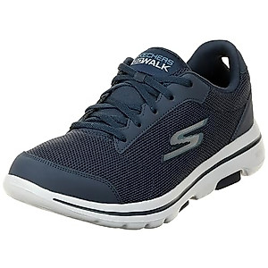 Skechers Men's Gowalk 5 Qualify-Athletic Mesh Lace Up Performance Walking Shoe Sneaker, Navy/Blue, 12