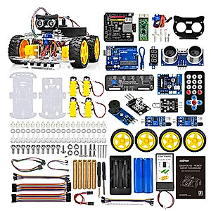 OSOYOO Robot Car Starter Kit for R3 | STEM Remote Controlled Educational Motorized Robotics for Building Programming Learning How to Code | IOT Mechanical DIY Coding for Teens Adults