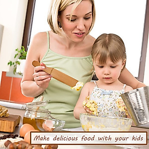 YumiDaya Crepe Spreader and Crepe Spatula Turner Set,Convenient Sizes to Fit Any Crepe Pan Maker - 100% Natural Wooden Crepe Spatula Set for Crepe Tools