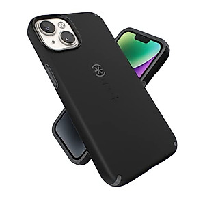 Speck iPhone 14 & iPhone 13 Case - Slim Phone Case with Drop Protection, Scratch Resistant with Soft Touch for 6.1 inch iPhones - Dual Layer Case, Black/Slate Grey CandyShell Pro
