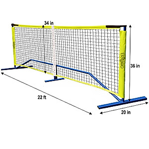 Zdgao Pickleball Set with Net - 22 FT Pickleball Nets Portable Outdoor Regulation Size, with 4 Pickleball Paddles and 2 Outdoor Pickleball Balls for Driveway Backyard