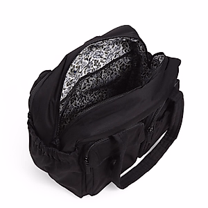 Vera Bradley Womens Cotton Utility Oversized Tote Travel Bag, Mulled Wine - Recycled Cotton, One Size US