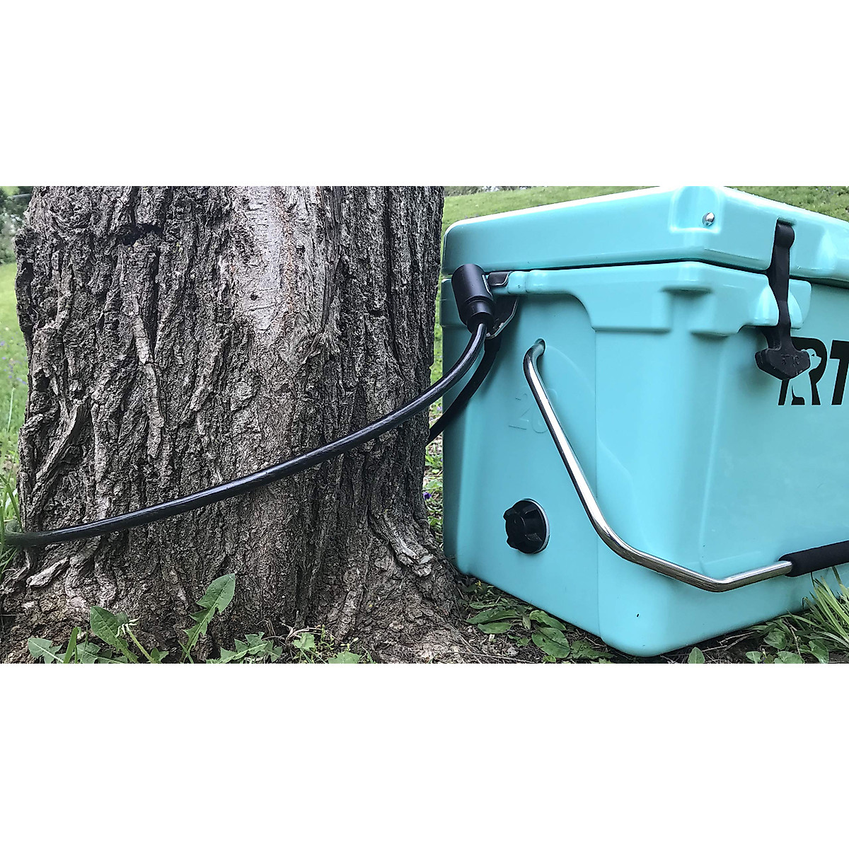 Cooler Lock Bracket Fits Yeti Roadie 20 and RTIC 20, Stainless Steel, Silver, Cooler Mount