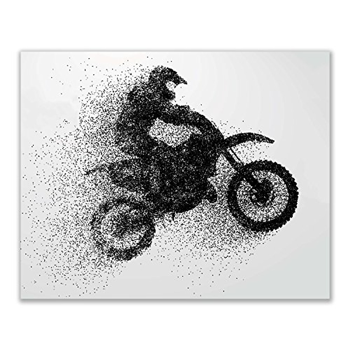 Motocross Wall Art Prints - Set of 4 (8x10) Unframed Motocross Posters - Motocross Room Decor For Men Kids Teenagers - Motocross Poster Set For Bedroom Man Cave - Motocross Wall Decor - Motocross Posters for Wall, Brap