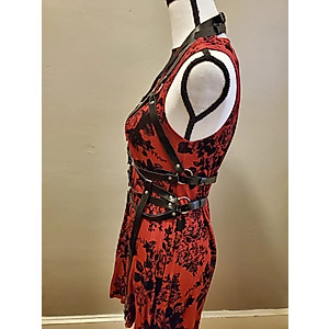 Punk Leather Chest Body Chain Sexy Harness Waist Chains Nightclub Party Rave Belt Belly Bra Jewelry Accessories for Women