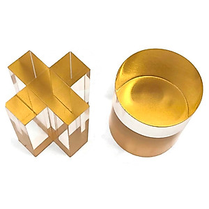 OnDisplay 3D Luxe Acrylic Tic Tac Toe Set (Gold)