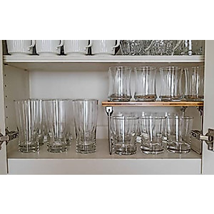 BIRDROCK HOME 2 Pack Kitchen Stacking Utility Shelf - Bamboo - 2 Shelves - Cabinet Closet Organizer and Storage - Small