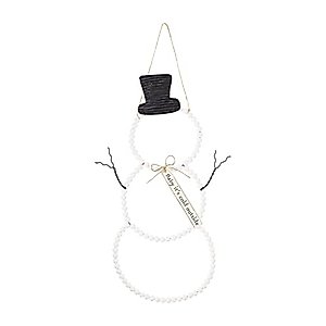 Mud Pie Beaded Hanger, Snowman