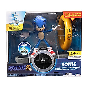 Sonic the Hedgehog Sonic 2 Movie - Sonic Speed RC Vehicle, Blue/ Grey