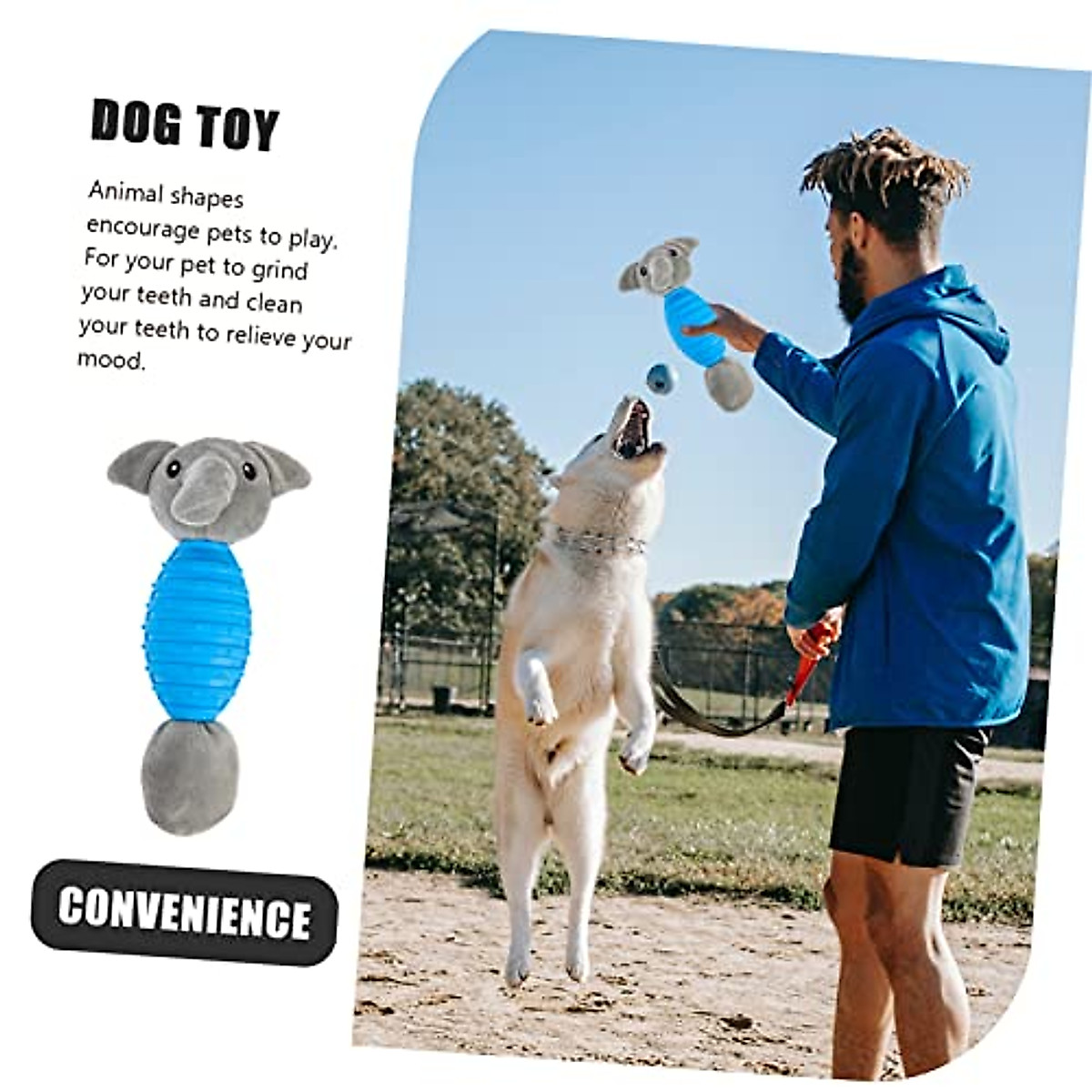 NOLITOY 2pcs Pet Toy Dog Grinding Toys Dog Molar Plaything Animal Dog Chew Toy Dog Dental Toys Dog Sound Toys Teething Toys for Puppies Outside Toys Soft Toy Plush Cartoon Dog Pet Supplies