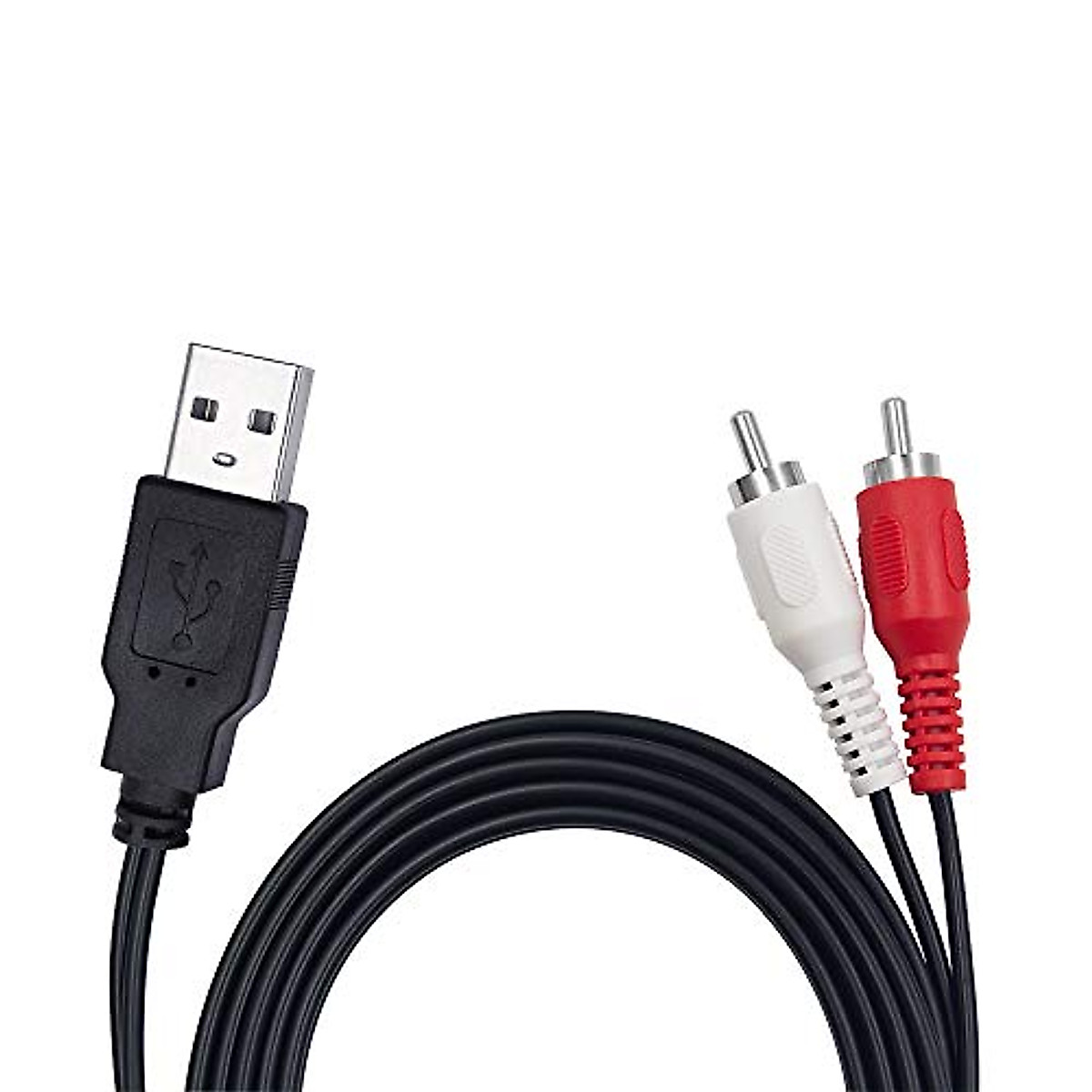 Duttek RCA to USB Cable, USB to RCA Cable,USB 2.0 Male to 2 RCA Male Video AV A/V Converter Camcorder Audio Capture Card Splitter Adapter Cable for TV/Mac/PC (5 Ft/1.5m)