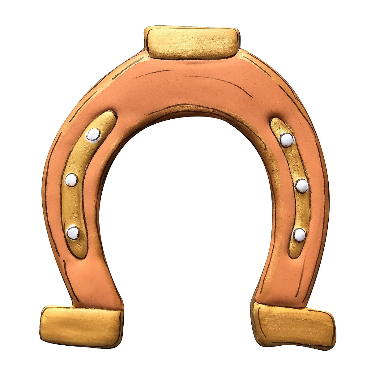 LILIAO Lucky Horseshoe Cookie Cutter - 4.3 x 4.5 inches - Stainless Steel