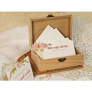 STOFINITY Advice for The Bride Cards - 50 Pcs Wedding Advice Cards for Bridal Shower Decorations, Marriage Advice and Wishes Cards Box for Wedding Shower Decor