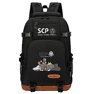 Teen SCP Foundation Graphic Rucksack-Student High Capacity Bookbag Durable Laptop Bag for Outdoor