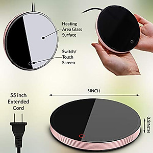 DiviniTi Coffee Mug Warmer for Desk - Electric Cup Warmer for Desk - 2-Setting Coffee Cup Warmer for Coffee - Safe, Easy-to-Use Mug Warmer Coffee Warmer for Desk Heated Coffee Mug (NO Mug Included)