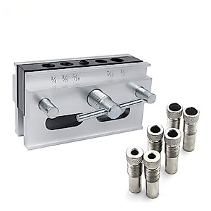 Self Centering Doweling Jig, JoyTube Drilling Guide Positioner Woodworking Doweling Jig Tool Hole Self Centering Locator