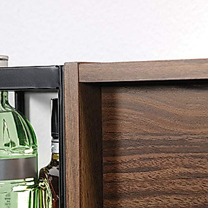 Sauder Harvey Park Wall Bar, L: 33.27" x W: 5.91" x H: 25.0", Grand Walnut Finish