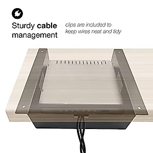 MomsUnited – Premium Under Desk Storage – Convenient Under Desk Drawer – Mountable Desk Drawer for Office & Home – Desk Storage from Alloy Steel – Ideal for Organizing – Size – Black/White