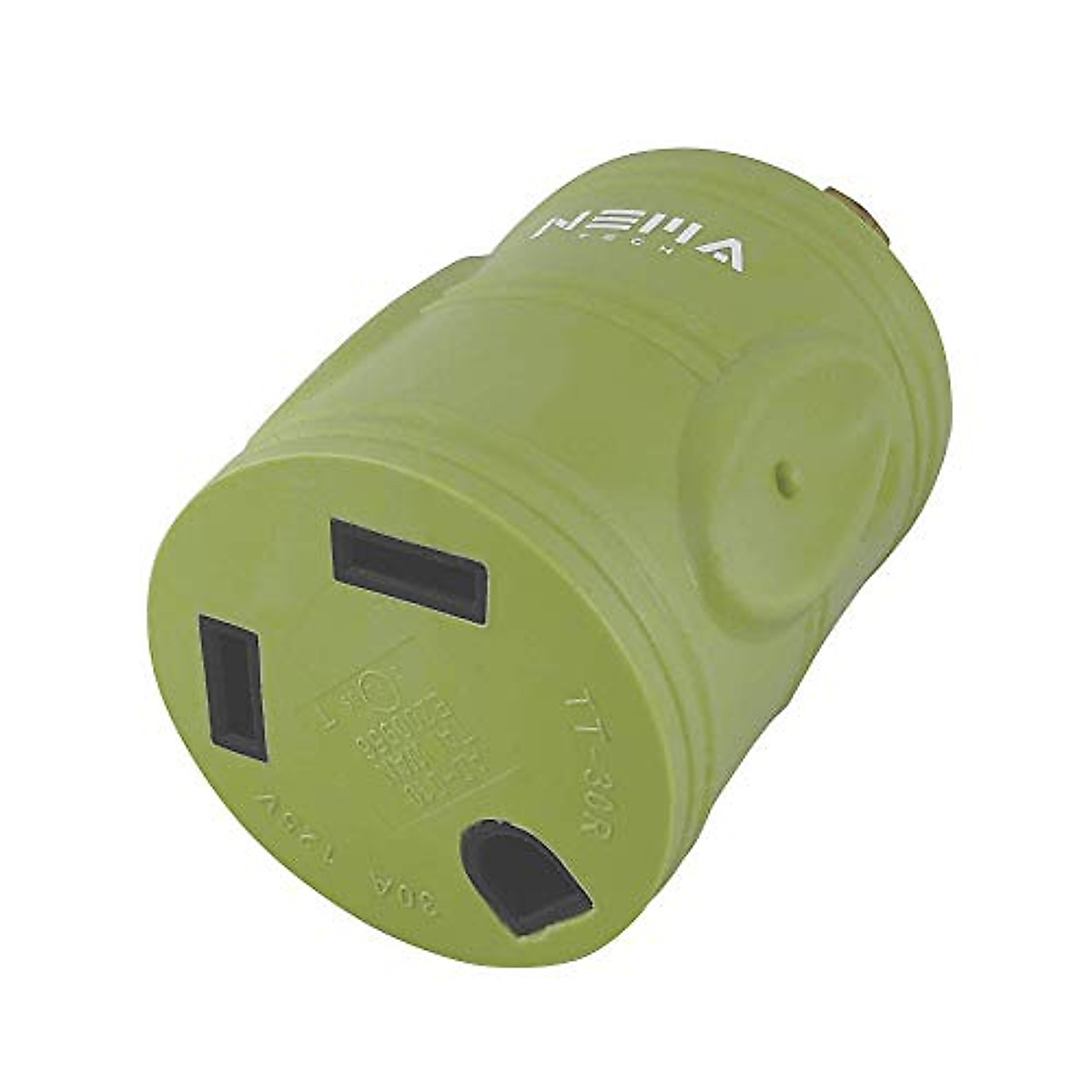 NemaTech NEMA 3-Prong Generator to 30Amp RV Adapter, L5-30P Male to TT-30R Female 30A/30A Compact Locking Generator Converter