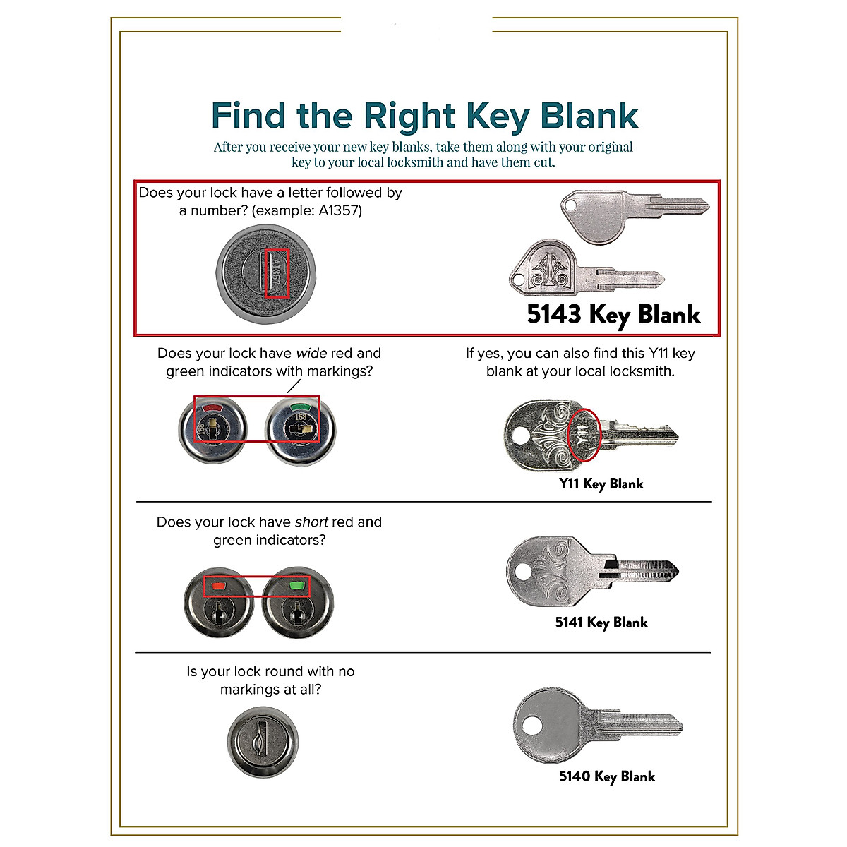 Architectural Mailboxes 5143 Key Blank for High Security Mailbox Lock