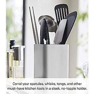 Yamazaki Home Organizer Kitchen Steel | Utensil Holder, One Size, White