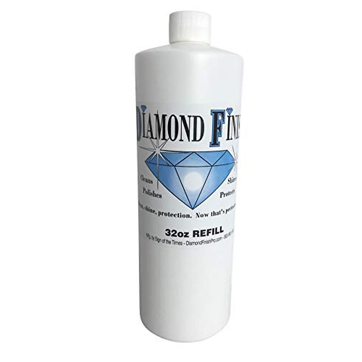 Diamond Finish 32oz Refill Multi Surface Nano Cleaner Polish Protector for Vehicles, Home, Boats; Removes Dead Bug-Residue, Tar, Bird Poop, Brake Dust, Tree Sap, Grease, Fingerprints - while it Shines