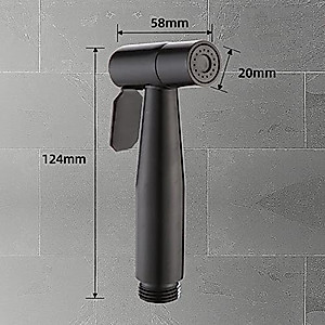ONEMTB Toilet Bidet Spray Black Handheld Bidet Sprayer Black Bathroom Diaper Sprayer Toilet Shower Head Black Stainless Steel Sprayer Bathtub Bidet Clean