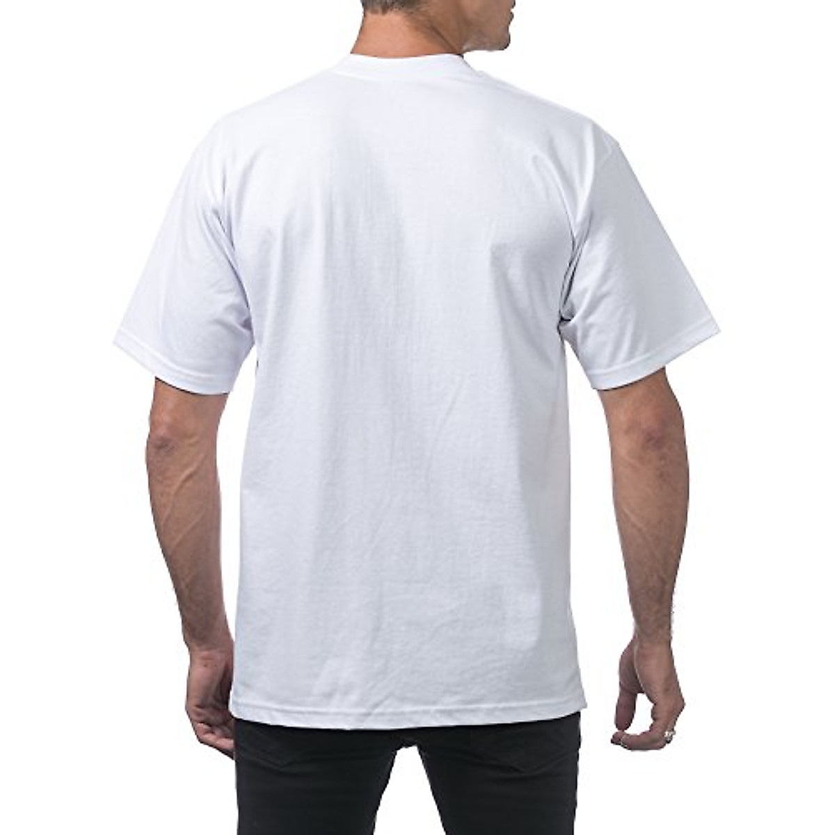Pro Club Men's Heavyweight Cotton Short Sleeve Crew Neck T-Shirt, White, 2X-Large