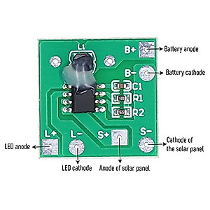 5pcs Solar Lamp String Controller Module, 9012 1.2V Solar Controller Board Lithium Battery Charging Controller Circuit Board, Electronic Components
