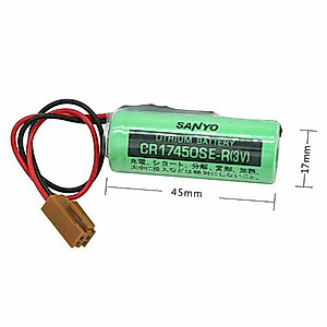 WELLVEUS 5PCS 3V CR17450SE-R / A98L-0031-0012 2500mah PLC Battery for FANUC with Plug