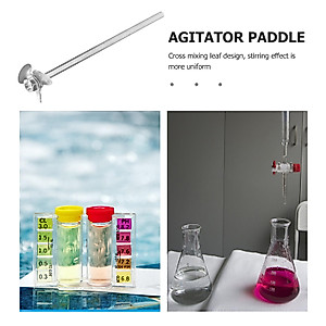 iplusmile 1 Set Three Blade Stirring Rod Stirring Bar Electric Overhead Stirring Rod Anchor Paddle Mixer Shaft Rod Stainless Steel Stirrer for Lab Industrial Mixing