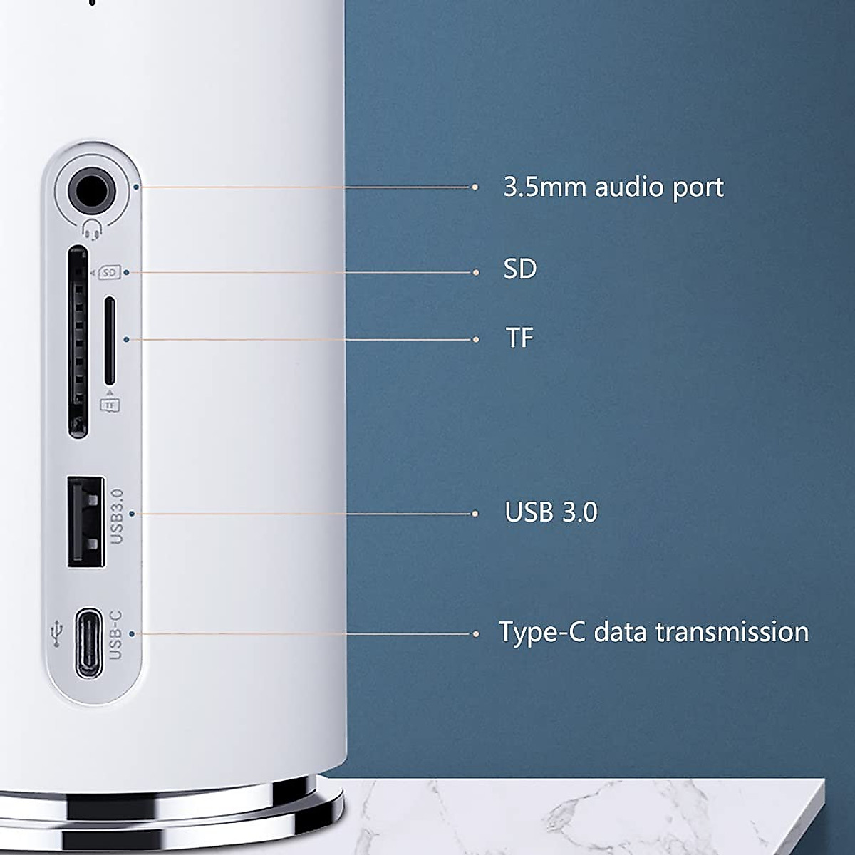 Port Expander 11-in-1 USB C Hub Adapter with 4K HDMI, VGA, Ethernet, 3 USB 3.0 Ports,SD/TF Card Reader,100W PD, 3.5mm Audio Port, USB C USB Splitter