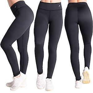 CompressionZ Women's Compression Pants (Black - M) Best Full Leggings Tights for Running, Yoga, Gym