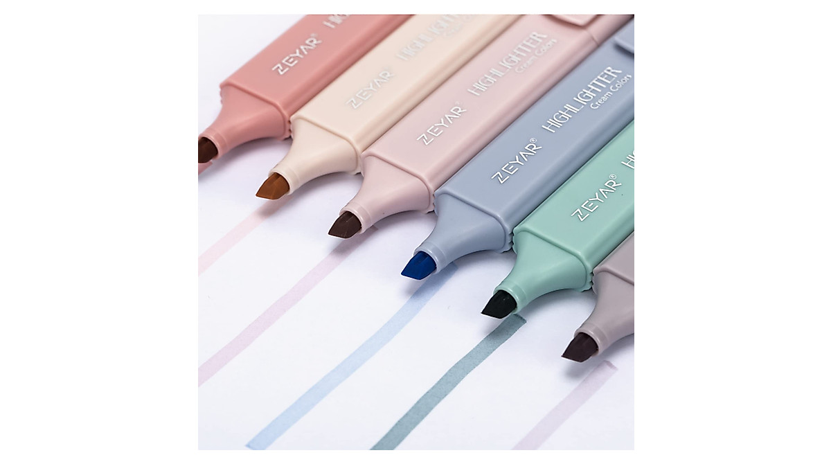ZEYAR Highlighter Pen with Cream Colors – Perfect for Study & Office