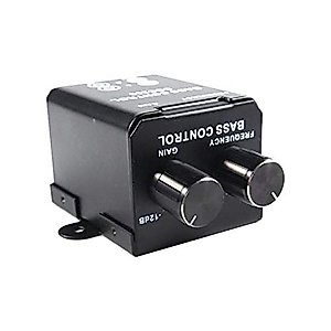 KASCLINO Car Bass Controller, External Bass Volume Level Controller Car Audio Amplifier Subwoofer Equalizer Universal Volume Regulator (Black,Size:4x5x3cm)