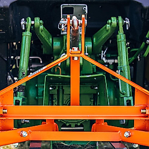 Titan Attachments Cultivator with 6 Spring Steel Shanks 3 Point Quick Hitch