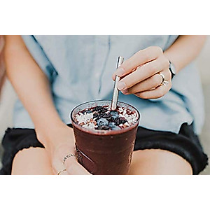 U Konserve - Stainless Steel Straw and Brush, Environment Friendly Alternative to Plastic Straws, Durable Stainless Steel, With Handy Straw Brush (Set of 2)